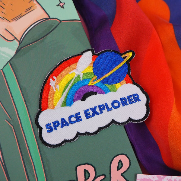 Space Explorer Rainbow Rocket Patch - HOYFC – Hand Over Your Fairy Cakes