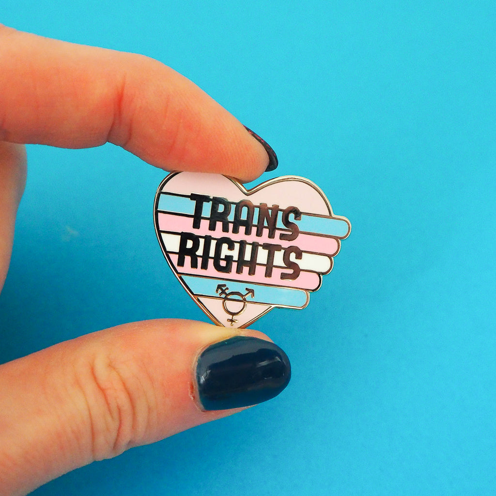 Trans Rights Enamel Pin - HOYFC – Hand Over Your Fairy Cakes