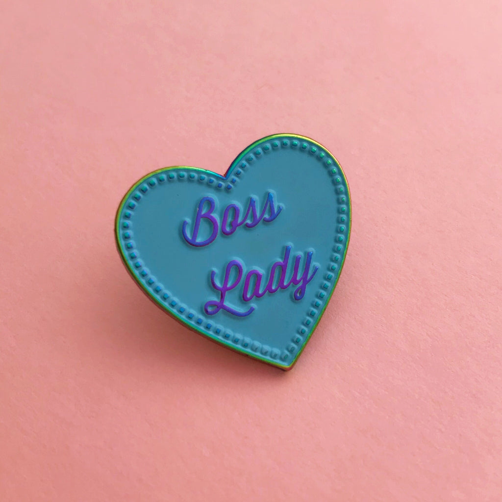 Rainbow Boss Lady - Enamel Pin - HOYFC – Hand Over Your Fairy Cakes